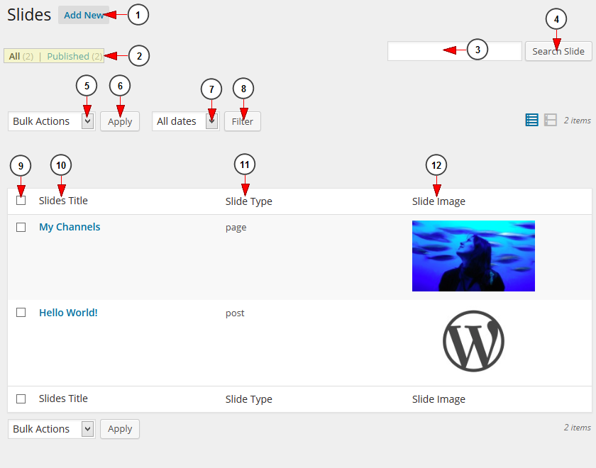 Manage Sliders Live Streaming Manual V6 0